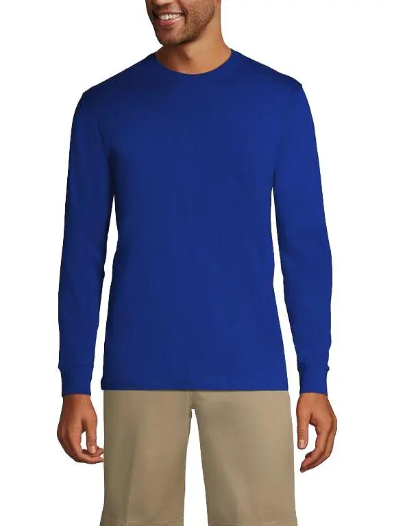 LANDS' END School Uniform Long Sleeve Essential T-shirt - Cobalt