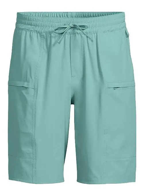 LANDS' END 9-inch Packable Cargo Swim Shorts - Pale Teal