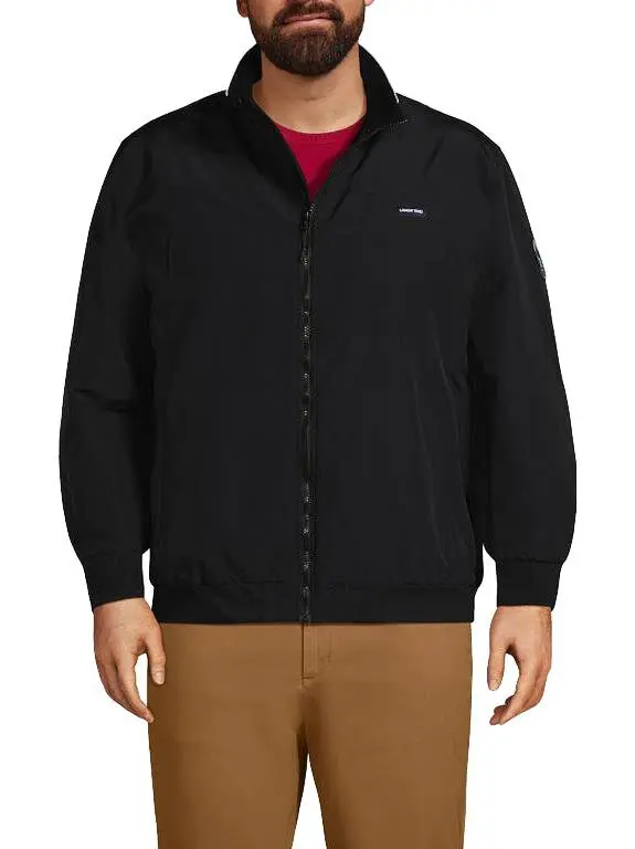 LANDS' END Classic Squall Waterproof Insulated Bomber Jacket - Black