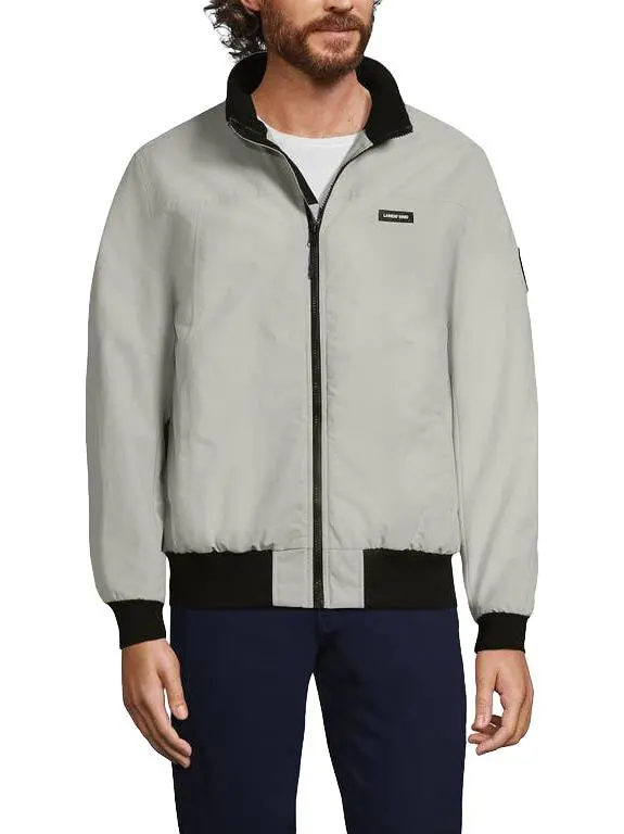 LANDS' END Classic Squall Waterproof Insulated Bomber Jacket - Soft Putty