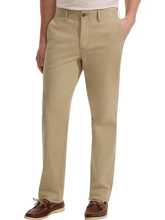 LANDS' END Knockabout Comfort Waist Classic Fit Chino Pant - Desert Tan