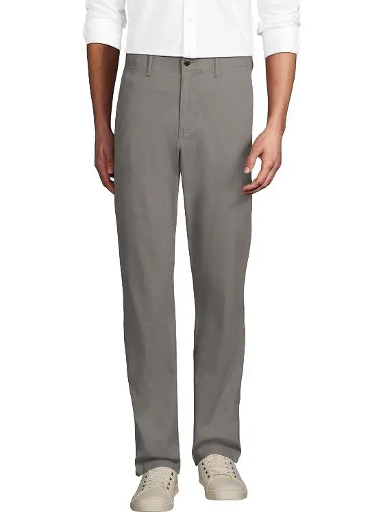 LANDS' END Knockabout Comfort Waist Classic Fit Chino Pant - Wet Cement