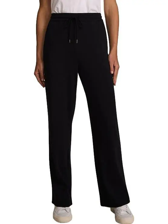 LANDS' END Sport Knit High Rise Relaxed Straight Leg Pants - Black