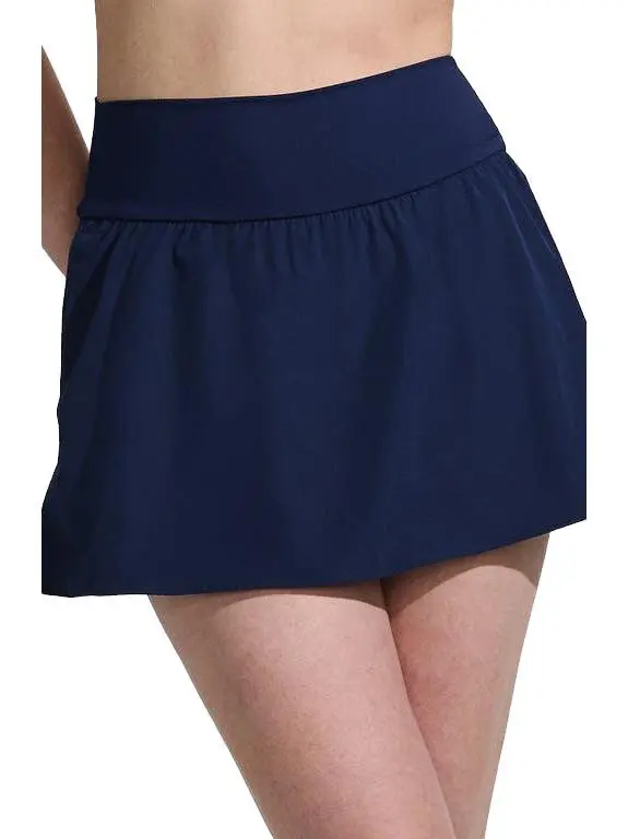 LANDS' END High-waist Swim Skort - Deep Sea Navy