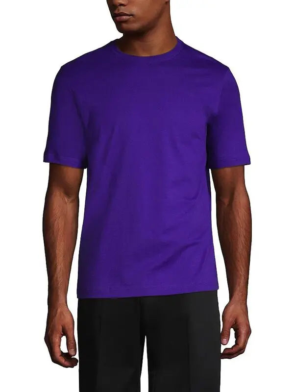 LANDS' END School Uniform Short Sleeve Essential T-shirt - Deep Purple