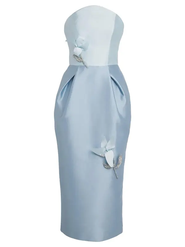 Sabina Bilenko Embellished Monica Midi Dress - Blue