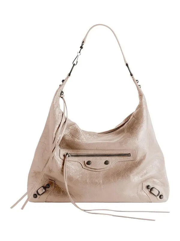 Balenciaga Medium Le City Shoulder Bag - Beige