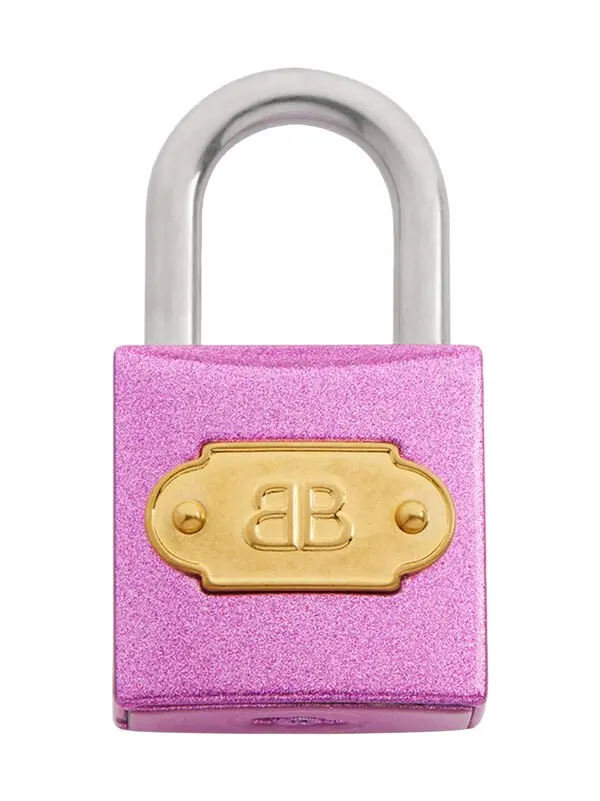 Balenciaga Bb Padlock Charm - Purple