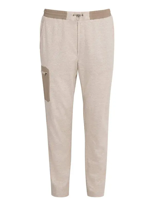 Sease Linen-cotton Straight Sweatpants - Beige