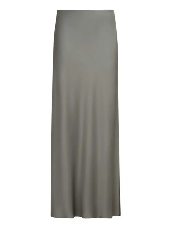Brunello Cucinelli Satin Cady Maxi Skirt - Green