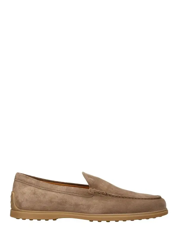 TOD'S Suede Gommino Loafers - Brown