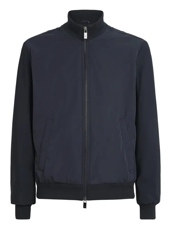 Pal Zileri Zip-up Bomber Jacket - Navy