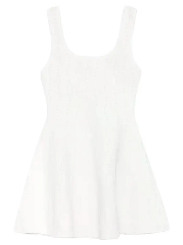 Sandro Beaded Mini Dress - White