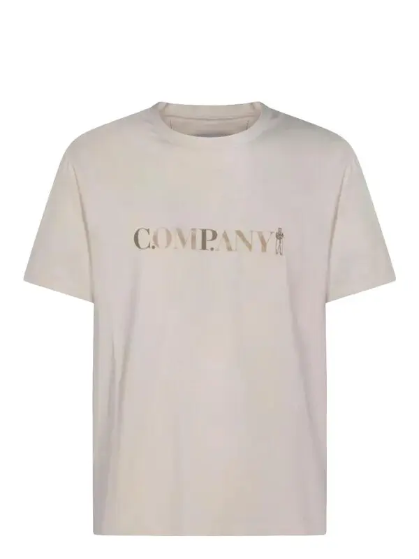 C.P. COMPANY Logo-print T-shirt - Neutrals