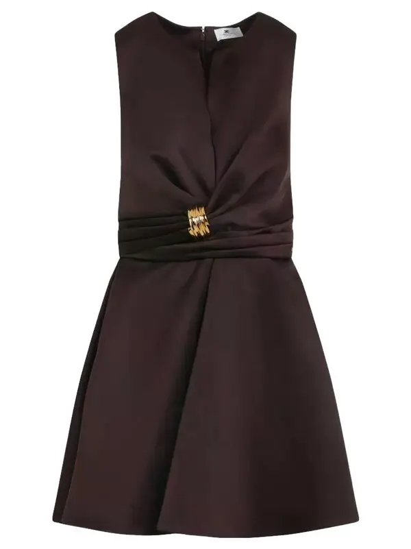 Elisabetta Franchi Knotted Appliquéd Dress - Brown