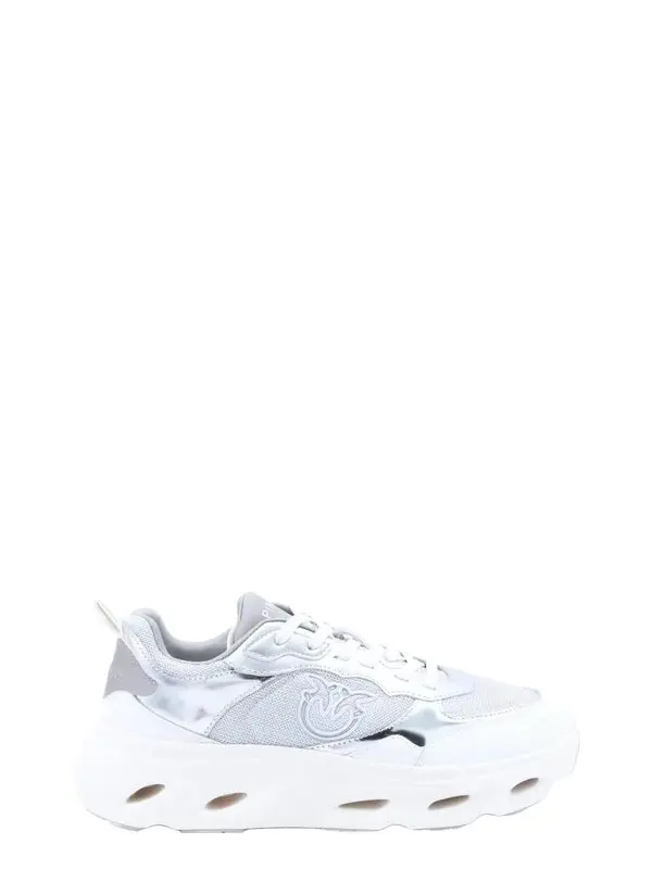 Pinko Logo Embossed Sneakers - White
