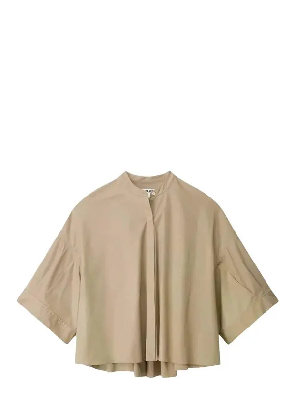 Staud Enzo Pleated Top - Neutrals