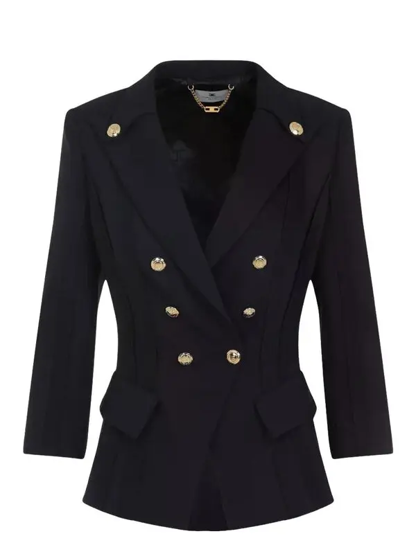 Elisabetta Franchi Button Double-breasted Jacket - Blue