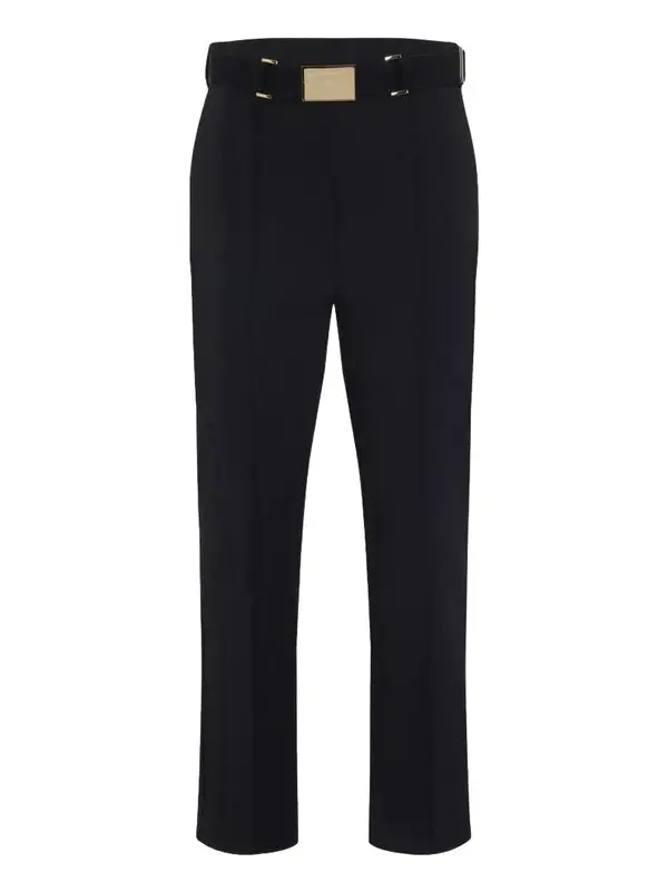 Elisabetta Franchi Buckle-belted Trousers - Black