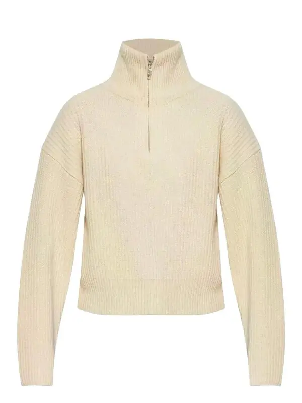 A.p.c. Funnel-neck Zip Sweater - White