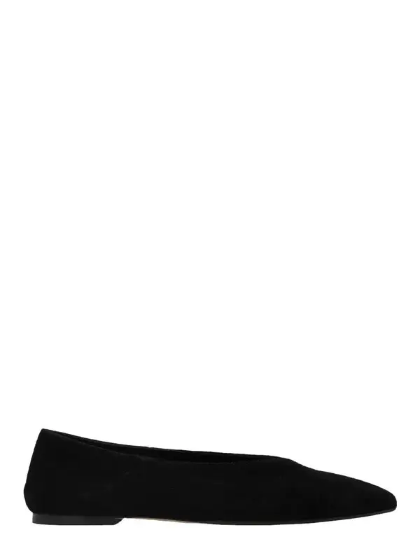 AeydĒ Pointed Toe Suede Ballerinas - Black