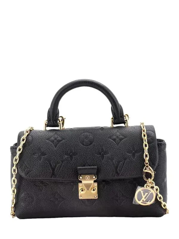 LOUIS VUITTON Madeleine Nano Satchel Monogram Empreinte Leather - Black