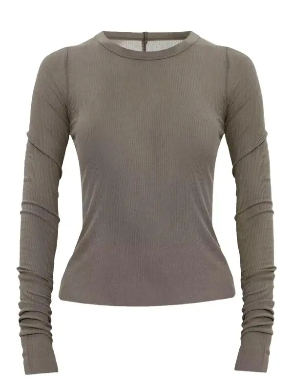 Rick Owens Ribbed Knit Top - Grey