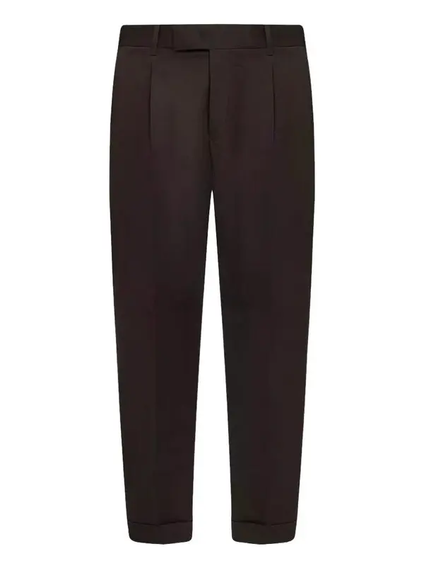 PT TORINO Pleated Trousers - Brown