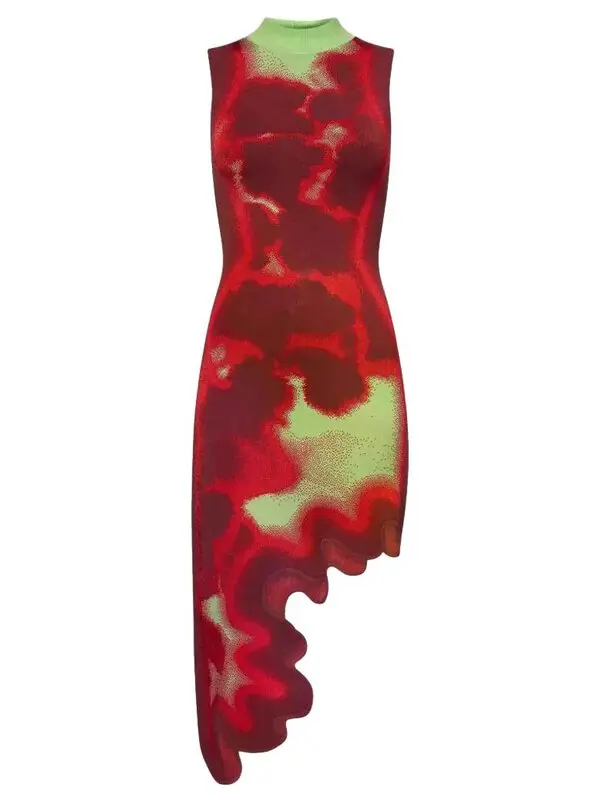 Ph5 Tie-dye Midi Dress - Red
