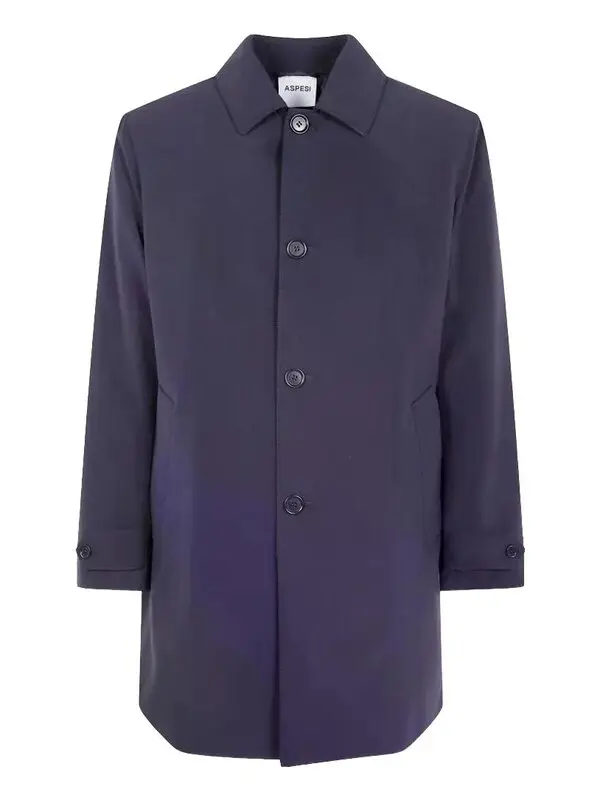 Aspesi Buttoned Coat - Blue
