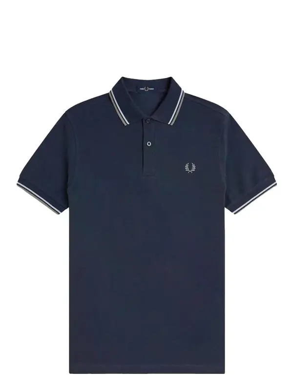 Fred Perry Striped-detail Polo Shirt - Blue