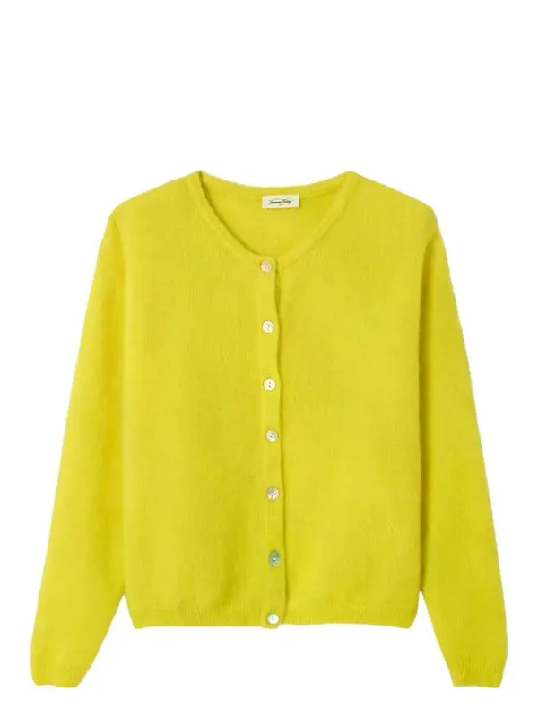 American Vintage Crew-neck Cardigan - Yellow