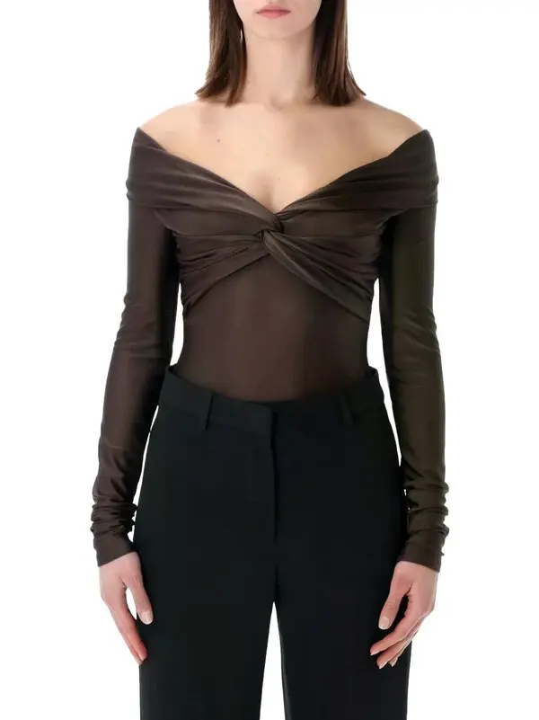 Andamane Kendall Twisted Bodysuit - Brown
