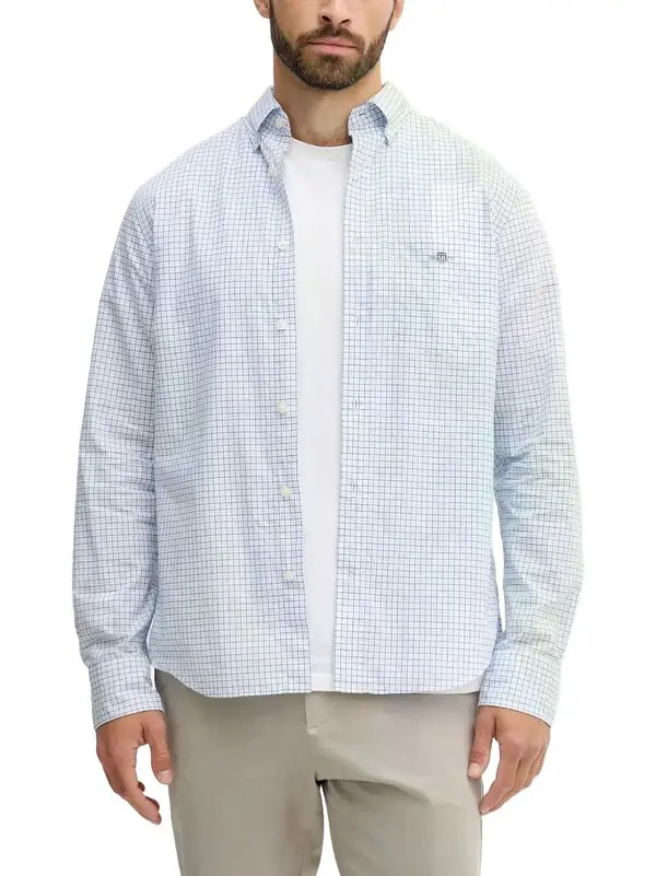 Gant Checked Patch-pocket Shirt - White