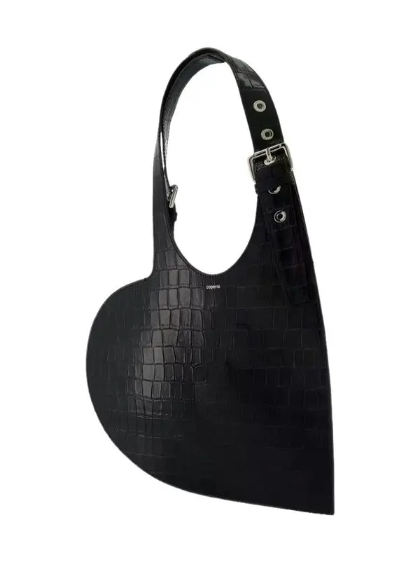 Coperni Croco Heart Tote - Black