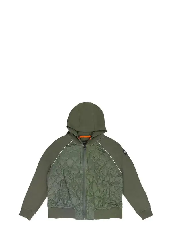 Moose Knuckles Quilted Zip Hoodie - Green