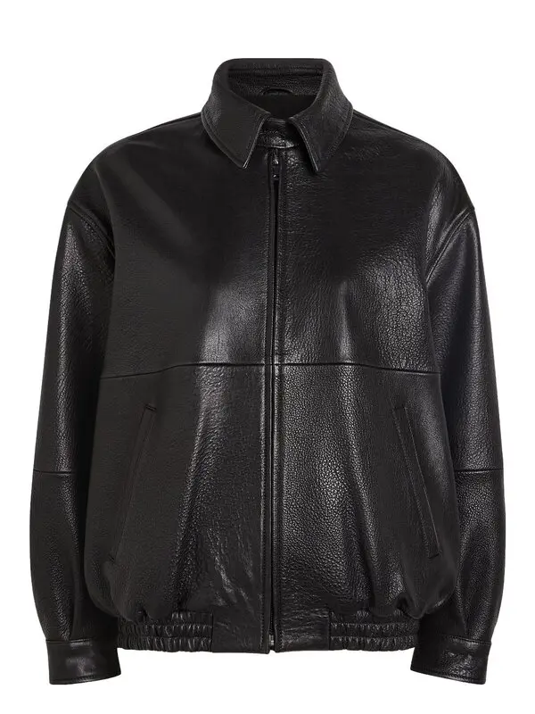 Nour Hammour Doran Leather Jacket - Black