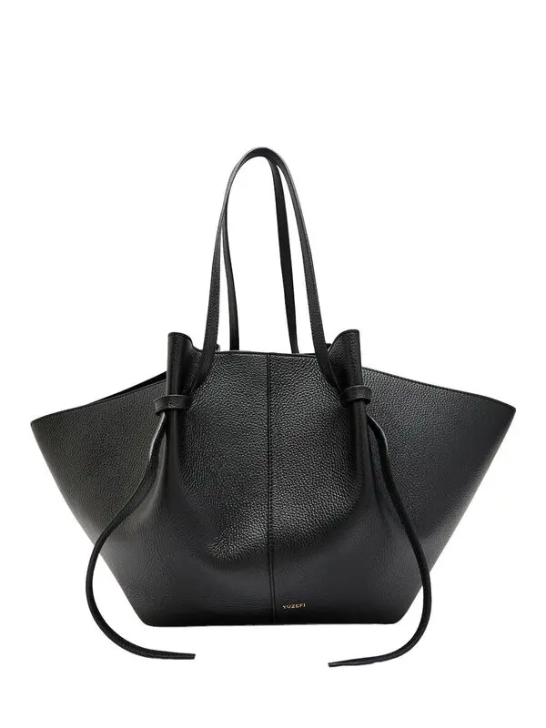Yuzefi Mochi Large Grained Leather Tote Bag - No Colour