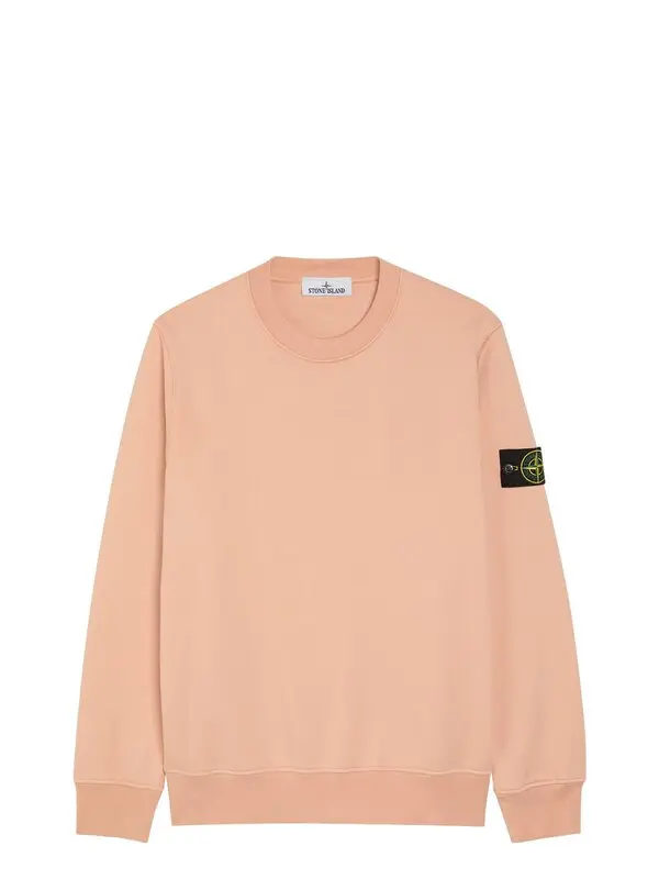 Stone Island Cotton Sweatshirt With Logo - Pink
