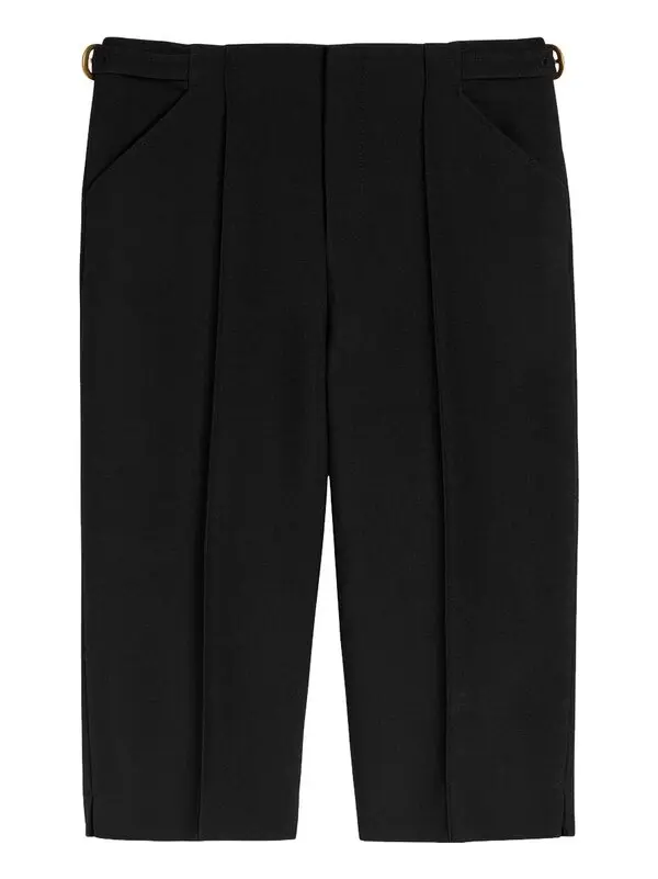 Chloé Slim-leg Cropped Capri Trousers - Black
