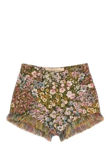 Valentino Garavani Apres L'hiver Fiorellini Gobelin Shorts - Black/multicolour