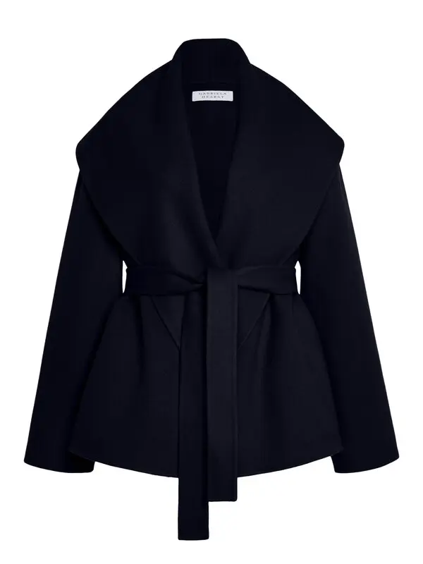 Gabriela Hearst Harris Wrap Jacket - Dark Navy