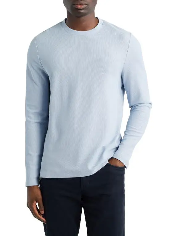 Robert Barakett Sorrell Long Sleeve Cotton Blend T-shirt - Powder Blue