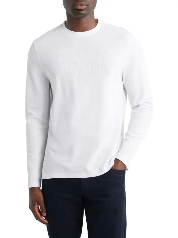 Robert Barakett Sorrell Long Sleeve Cotton Blend T-shirt - White