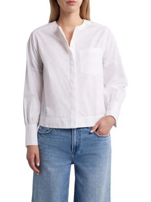 Caslon Cotton Poplin Button-up Shirt - White