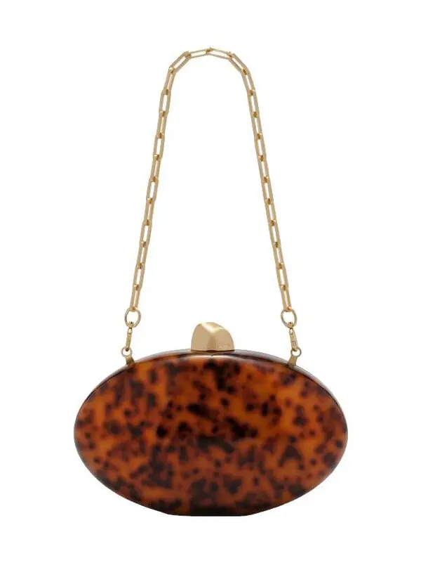 Cult Gaia Eviana Clutch - Caramel Tortoise