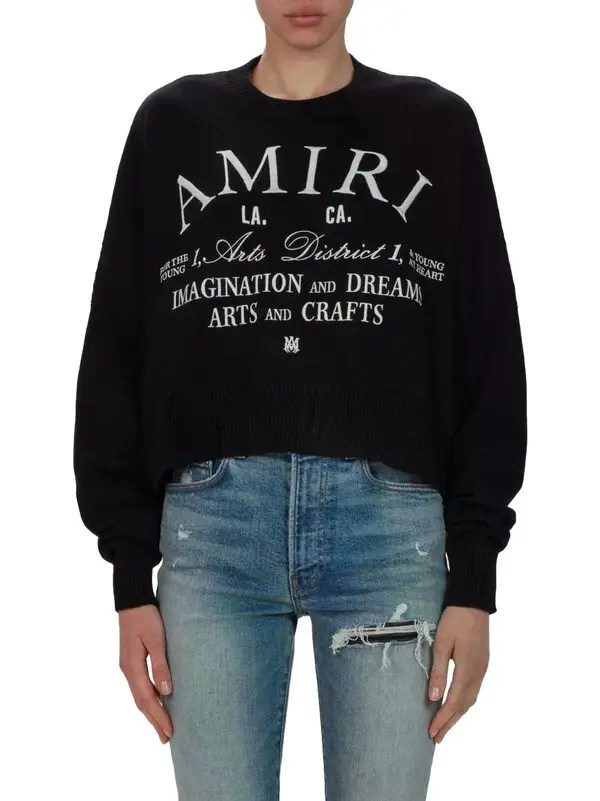Amiri Logo-embroidered Jumper - Black