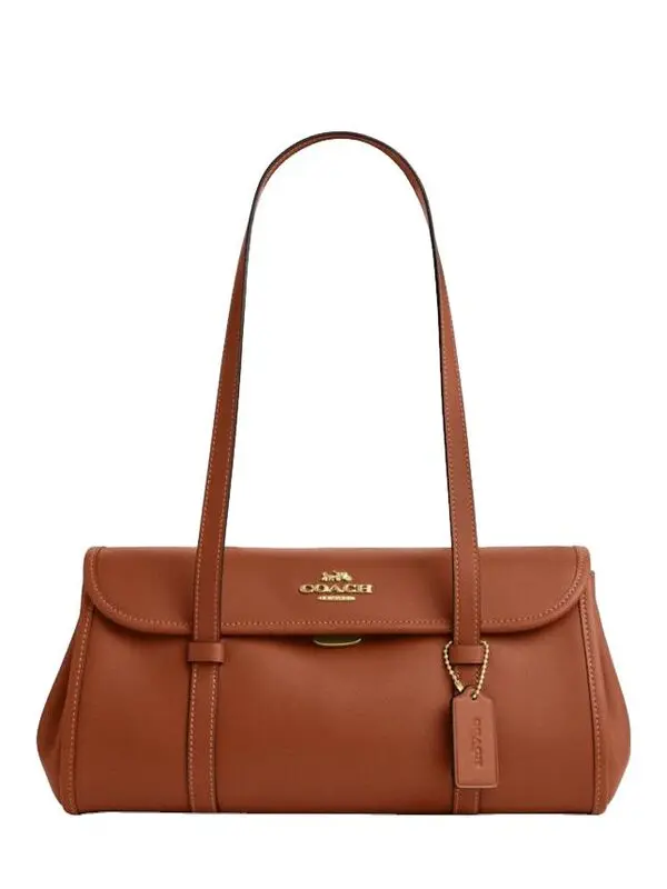 COACH® Bridget Flap Shoulder Bag - Smooth Leather/gold/tan
