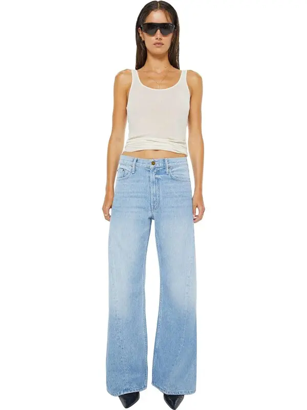 MOTHER The Lemon Twist Sneak Munchies Jeans - Light Blue