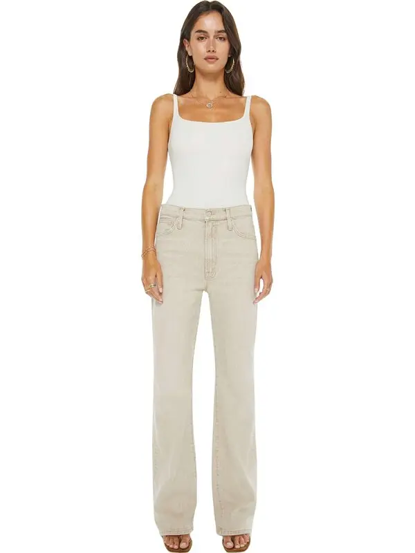 MOTHER The Dodger Sneak Straight Leg Jeans - Tan